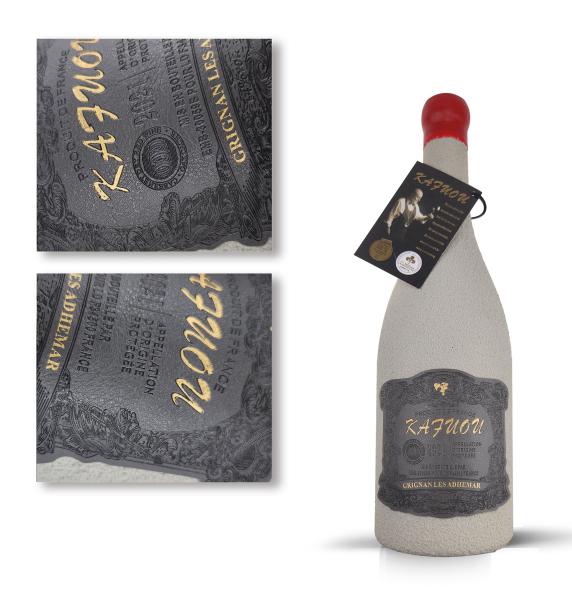 Quality Custom Leather Waterproof Wine Sticker Label for Red Wine for sale