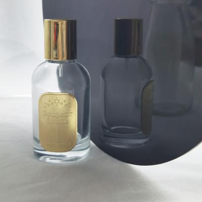 China Custom Embossed Metal Adhesive Perfume Package Label for Candle Jars and ISO9001 2008 OEM Service for sale