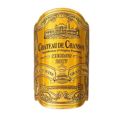 Cina Etichette metalliche riciclabili per carta Forma personalizzata Decorazione regalo festa di compleanno Imbottitura di bottiglie di vino Adesivi in vendita