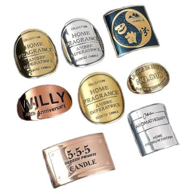 China OEM/ODM Printing Wine Label Sticker Gold Foil Stamp Champagne Metal Label Alcohol Glass Stickers for sale
