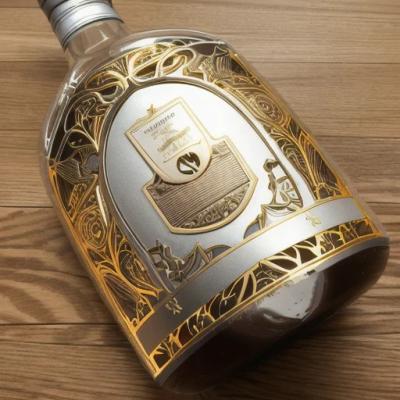 China Hot Stamping Logo Metal Wine Label Sticker for Wine Bottle Paper Custom Sticker for sale