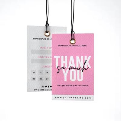 China Customized Luxury Hangtag Labels Matte Hot Stamping Business Card Tag Paper for sale