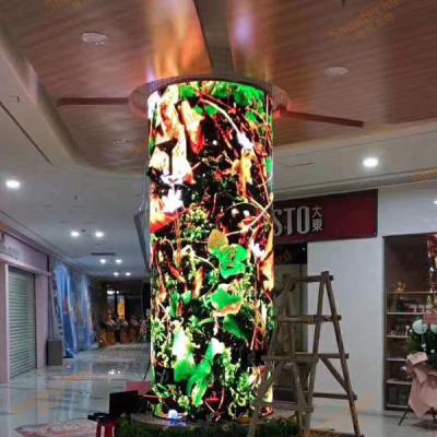 China o shopping de alta resolução da tela do diodo emissor de luz ICN2153 de 2.5mm curvou a exposição de diodo emissor de luz à venda