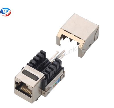 China Metallic Color STP Keystone Jack 90 Degree Cat6 Keystone Jack for sale