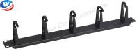 China 5PCS Plastic Rings Horizontal Cable Manager 19in Cable Storage Bracket for sale