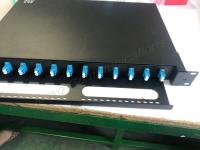 China Rack Mount 12 Port 24 Core 1U Fiber Optic Patch Panel FTTH FTTB FTTX for sale