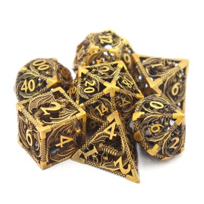China 14mm-20mm Copper Hollow Dice Set with Customized Logo for DND Games for sale