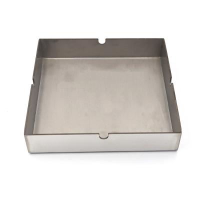 China Stainless Steel Metal Ashtray with Polished Surface and Large Capacity for Bar Hotel KTV Household for sale
