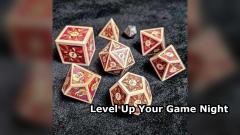 Archaize Antique Gold Dice Set for Tabletop RPG Gaming