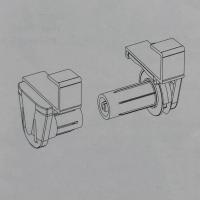 China Plastic Roller Mechanism Bracket for Blinds Components White ABS 22mm for sale