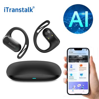 China Real Time Earbuds Translator 142 Languages 2 Way Wireless Translation Headset for sale