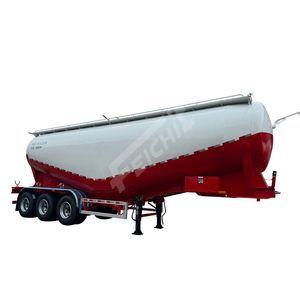 China 3 Axle 50 Cbm 60 Ton Customizable Fly Ash Cement Tank Trailer Dry Powder Bulk Cement Semi Truck Trailers for Sale for sale