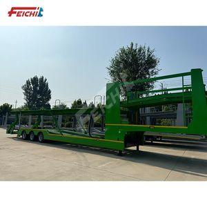 China Factory Price 4 6 8 Car Trailer Heavy Duty 3 Axles Vehicle Transport Semi Trailer Hydraulic Lifting Car Carrier Truck Trailer for sale