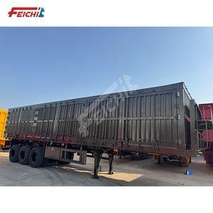 China New Factory Supply 3 Axle Cargo Box Type Semi-Trailer Carbon Steel 40 Tons Fully Enclosed Transport Cargo Van Semi-Trailer for sale