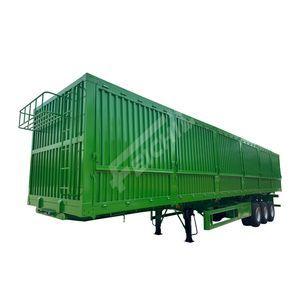 China Feichi Factory of Tri- Axles Bulk Cargo/ Foods Transport Steel Box Semi Trailer Enclosed Van Semi Trailer Truck Trailer for Sale for sale