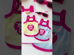 Dog Clothes Machine-Washable Antibacterial Fabric Customizable Summer Wear