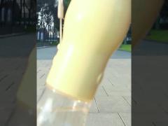 Coppa da bere portatile per cani da passeggio in plastica multicolore