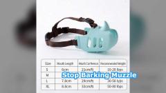 Stop Dog Barking Muzzle Adjustable Breathable Mesh