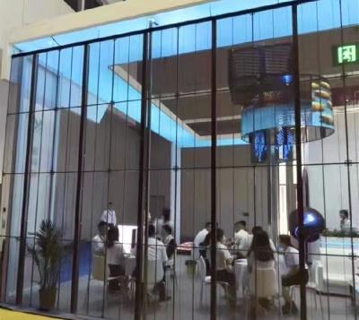 Cina Mostra del negozio P3.91 Display LED in vetro trasparente con dimensioni del pannello di 500 mm * 125 mm in vendita