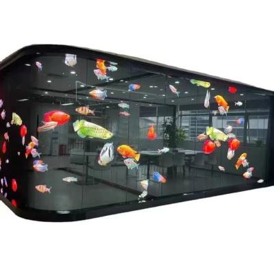 China IP31 Ecrã LED transparente em painéis de vidro Film adesivo para janela à venda
