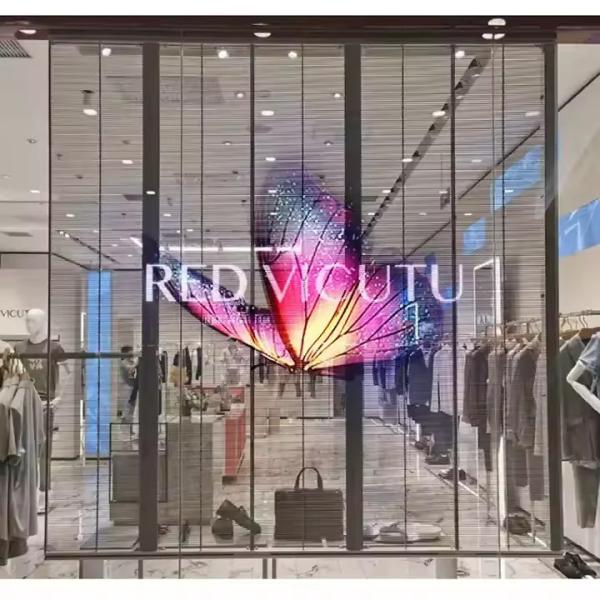 Quality Transparent Led Display For Store Indoor Outdoor Transparent Shopping Center for sale