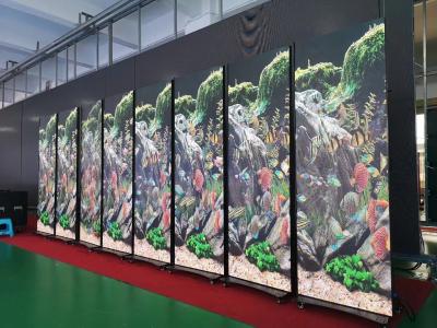 China LED Digital Poster P2 Portable Advertising Ultra Slim Indoor Display with Foldable Stand for sale