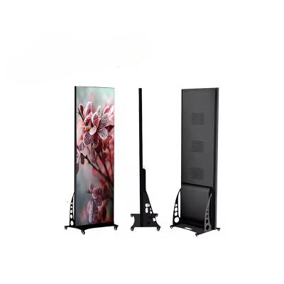 China Wifi Control Poster Led Display Indoor Floor Standing HD P2.5 Full Color LED Display Screen Poster for sale