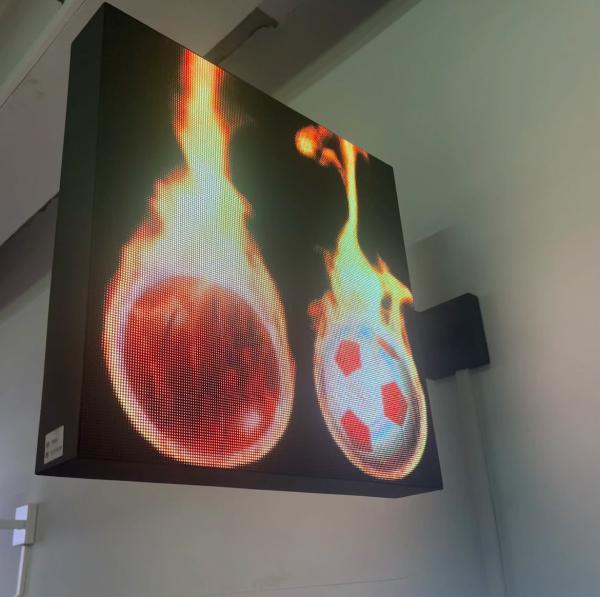 Quality 384*384mm Double Sided Indoor Outdoor LED Sign Premium Display For Shopping Mall for sale