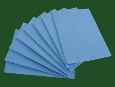China Blue wood pulp/ polyester cleaning paper for sale