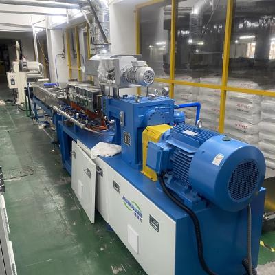 China High Efficiency Twin Screw Extrusion Machine Plastic Modification Pelletizing Equipment With PLC Intelligent Control for sale