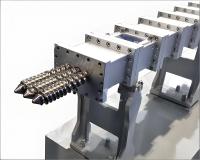 China JCD65 co-rotating parallel triple screw extruder for sale