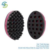 Quality Customization Double Sided Curl Sponge Big Hole Afro Brush Sponge for sale