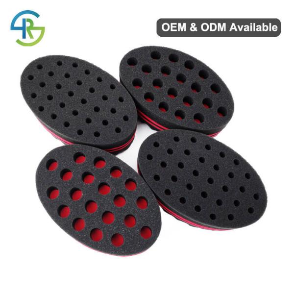 Quality Customization Double Sided Curl Sponge Big Hole Afro Brush Sponge for sale