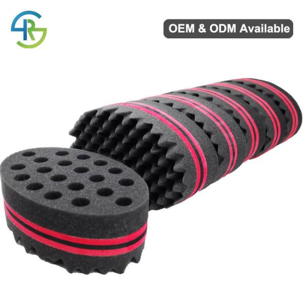 Quality Customization Double Sided Curl Sponge Big Hole Afro Brush Sponge for sale