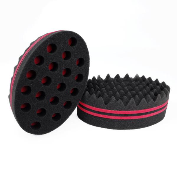 Quality Customization Double Sided Curl Sponge Big Hole Afro Brush Sponge for sale