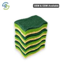 Quality Dual Layer Wood Pulp Sponge Scouring Pad Reusable Eco Washing Up Sponge for sale