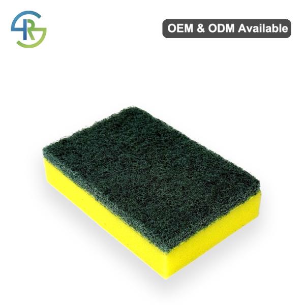 Quality Customized Sponge Scrubber Dual Layer Compostable Dish Sponge for sale