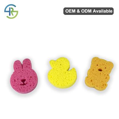 China Natural Wood Pulp Newborn Sponge Soft Cellulose Cleaning Sponge For Sensitive Skin for sale