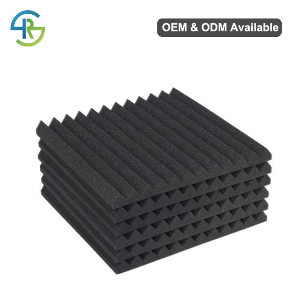 Quality 500x500mm 600mmx600mm Acoustic Foam Panels Sound Absorbing Foam Wedge Shaped for sale