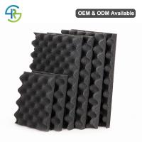 Quality Wave Shaped Black Sound Panels Noise Cancelling Foam For Studios & Offices for sale