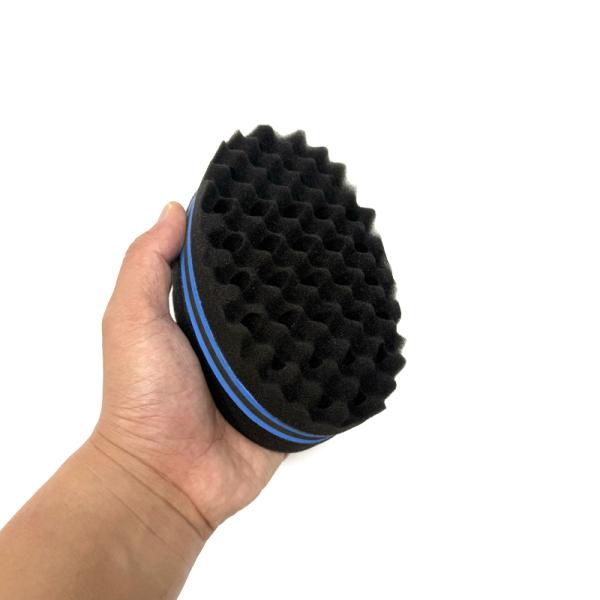 Quality Blue EVA Twist Sponge Tool Oval Hair Sponge With Small Wave Flat Hole Texture for sale