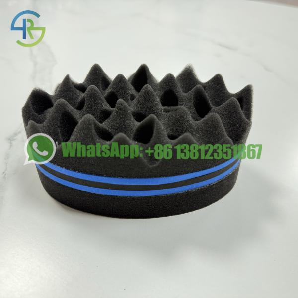 Quality Professional Hair Twist Sponge Blue Wave Flat Hole Curl Sponge Barber Shop Use Afro Coil Styling Tool Bulk for sale
