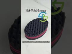 oem double sided big hole curl sponge | afro hair sponge supplier