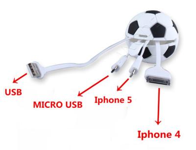 Cina Il caricatore promozionale del usb del silicone cabla 4 - 1 in vendita
