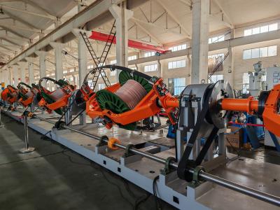China 630mm 1+6 Mechanical Different Linkage Twisting Cabling Machine For Telephone Cable Backtwist for sale
