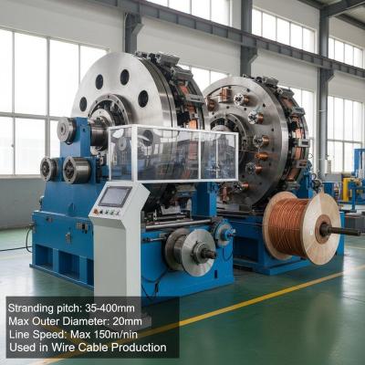 China Stranding pitch 35-400mm Double Twist Stranding Machine Max Outer Diameter 20mm Line Speed Max 150mmin Used in Wire Cable Production for sale
