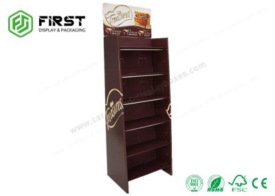 Cina Colore pieno che stampa il banco di mostra del pavimento dello scaffale del cartone di POP di isolato per cioccolato in vendita