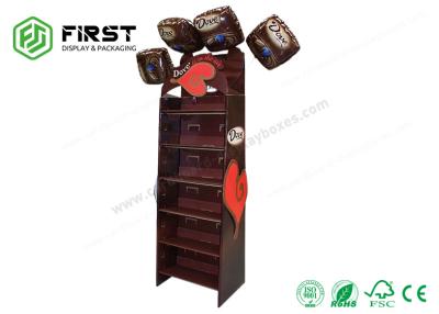 Cina Colore pieno che stampa il banco di mostra del pavimento dello scaffale del cartone di POP di isolato per cioccolato in vendita