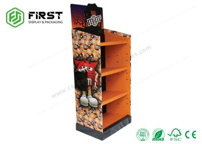 Cina Colore pieno che stampa il banco di mostra del pavimento dello scaffale del cartone di POP di isolato per cioccolato in vendita