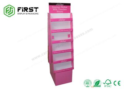 China Custom Retail Printed Corrugated POP Cardboard Floor Display Racks for sale